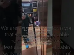 Stainless Steel Cable Traction Small Residential Elevators Smooth Running 0.6 M/S