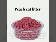 Factory OEM Peach Cat Litter Multiple Scents Deodorizing Bean Curd Cat Litter