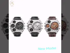 China Men Quartz Watch Elegant Design Quartz Light Watch With Push-Button Hidden Clasp for sale