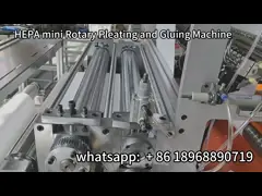China Mini HEPA Filter Making Machine 220V / 380V Rotary Pleating And Gluing Machine for sale