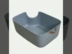 China Corner Semi-Enclosed Cat Litter Box 1085g Capacity - Easy Clean PP/PET Design for Multiple Cats for sale