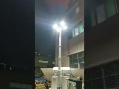 China Customized Color Solar Power Telescopic Mast Led Tower Floodlighting Light Trailer For Remote Area Lighting for sale
