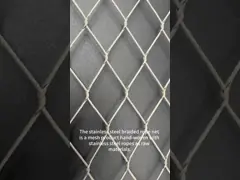 China CE Approved Aviary Wire Netting with 20mm to 50mm Mesh Opening and 2.0mm Wire Diameter Stainless Steel Cable Mesh for sale