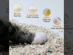 Fast Clumping Bean Curd Cat Litter 1.5mm Granules for Easy and Convenient Litter Box Maintenance