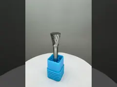 China Single Cut Type N Inverted Cone Carbide Burr 6mm Shank Diameter 19mm Head Diameter Machining Surface Profile of Workpiece for sale