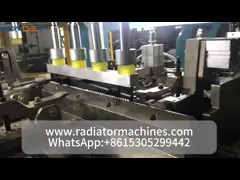 How does a radiator plastic tank crimping machine works