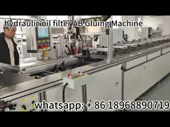 China Stainless Steel Oil Filter Production Line Two Components Hydraulic Filter Gluing Machine for sale
