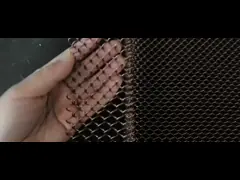Decorative Flexible Gold Aluminum Coiled Wire Fabric Hanging Metal Chain Link Mesh Ceiling Curtain F