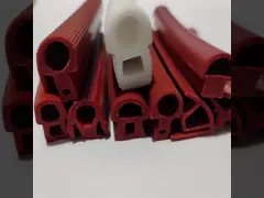 Red Translucent Silicone Extrusion , Silicone Profile For Sealing