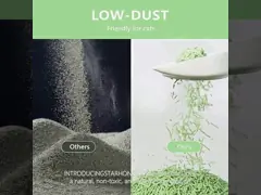OEM/ODM  Non-toxic Green Tea Degradable Dust-free Knot Fast Non-stick Bottom Flushable cat litter