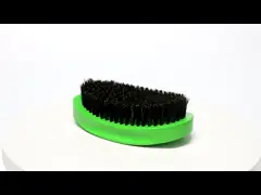 Green Wave Brush 360 Curved Soft Boar Bristle For Men Hair