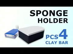 BT-2016 Classes Type Fine Clay Bar with a sponge holder for car washing process