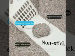 Factory Direct Sale Dust Free Strong Clumping Broken Ore Cat Litter Easy Clean