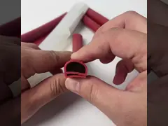Red Translucent Silicone Extrusion , Silicone Profile For Sealing