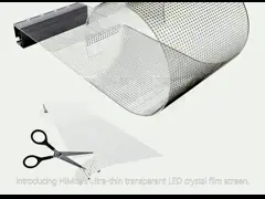 Ultra-Thin Transparent LED Crystal Film Screen High Brightness Energy for Shopping Malls