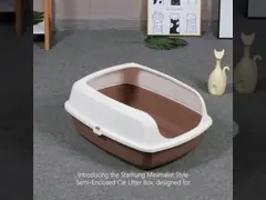 Plastic Semi-Enclosed Widened and Thickened Anti-Litter Leakage Large Space Semi-Enclosed Litter Box