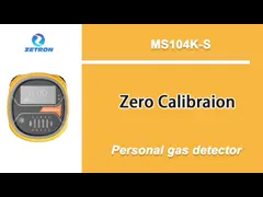 「Zero calibration」MS104K-S Portable Diffusion 4 in 1 Gases Detector CO H2S O2 LEL