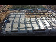 China Long Span Prefabricated Steel Warehouse with H-Section Frames for sale