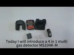 MS104K-M 4 In 1 Portable Gas Analyser O2 H2S CO Combustible Gas/LEL Multi Gas Detector