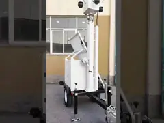 China Off-Grid Monitoring Solar Power Security Surveillance 5G 4G WIFI CCTV Camera Trailer For Parking Lot Monitoring for sale