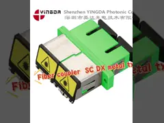 Adattatore a fibra ottica SC/APC dell'otturatore del metallo modo semplice OS2 di SC/APC al singolo con la flangia