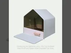 Luxury villa fully enclosed odor-proof and splash-proof oversized cat toilet
