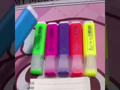 China Six Color Fluorescent Highlighter Pen Large Capacity Marker Pen Coloring Marking for sale