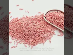 OEM Biodegradable Tofu Cat Litter Stripe Shape Peach Flavor Fast Clumping Natural Plant