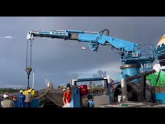 China OUCO 0.9T21.6M Knuckle Telescope Boom Offshore Crane for sale