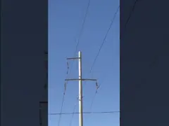 Electric poles for low voltage transmission lines
