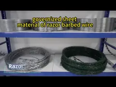 Galvanized CBT - 65 Razor Barbed Wire With 33 Loops