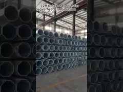 12m octagonal steel poles for overhead transmission lines