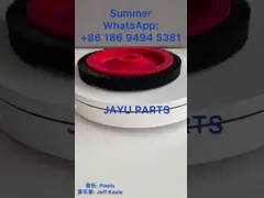 China Monforts Stenter Machine Parts Red Brush Wheel Black Bristle Hair 22/26mm Dia Plastic Body for sale