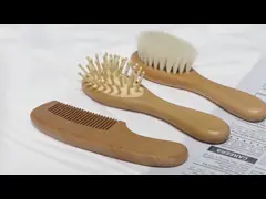 Goat Hair Brush Baby Hair Brush And Comb Kit Set