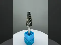 China Flute Type Single Cut 12mm*28mm SL Taper Shape With Radius End Burr 6mm Shank Cut Length 28mm for Die Grinder Drill Bit for sale