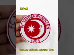 high quality 3d silicone heat transfer printing Custom 3d silicone logo Sustainable washable silicon