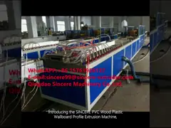 China Wood Plastic WPC UPVC Window Profile Extrusion Machine for Wallboard Profiles for sale