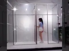 304 Stainless Steel Shower Room Bathroom Glass Door Revolving Door, One Door Dual Purpose