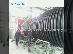 HDPE Inner Rib Enhanced Spiral Drainage Pipe Manufacturing Making Machine
