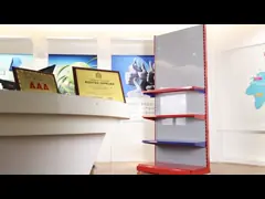 Red blue yellow orange white Gandola Display Rack