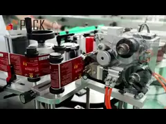 Automatic Round Bottle Labeling Machine Label Applicator Food Can Vertical Roll Bottle Sticker Label