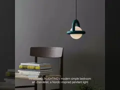 Modern simple bedroom art chandelier nordic restaurant children's room small pendant light