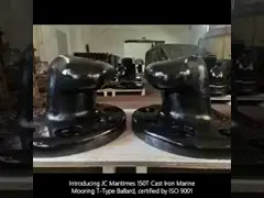 150T Cast Iron Marine Mooring Tee Type Bollard For Marine Boat Ship Shore