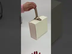 China Pretty White Cardboard Rigid Gift Boxes Jewellery Presentation Box With Handle for sale