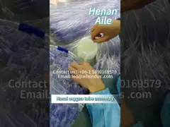 Assembly line nasal oxygen cannula