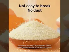 High Absorbency 100% Plant Dust Free Cassava Cat Litter with Strong Odor Control for Cats