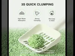 China Green Tea Cat Litter 100% Eco-Friendly Natural Flushable Strip Type with Odor Control and Strong Clumping for sale