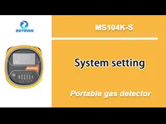 「System setting」MS104K-s 4in1 Gas Detector CO H2S O2 CH4 Detector