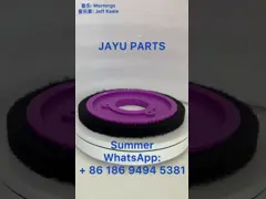 Customized Stenter Machine Parts Brush Wheel Purple Plastic Body Mixed Bristle Pig Hair 8 Holes