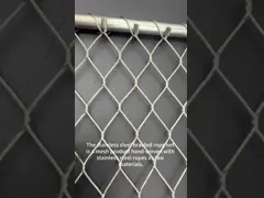 China Polished Surface Zoo Wire Mesh with 60 Degree Diamond Mesh and Stainless Steel Wire Rope for sale